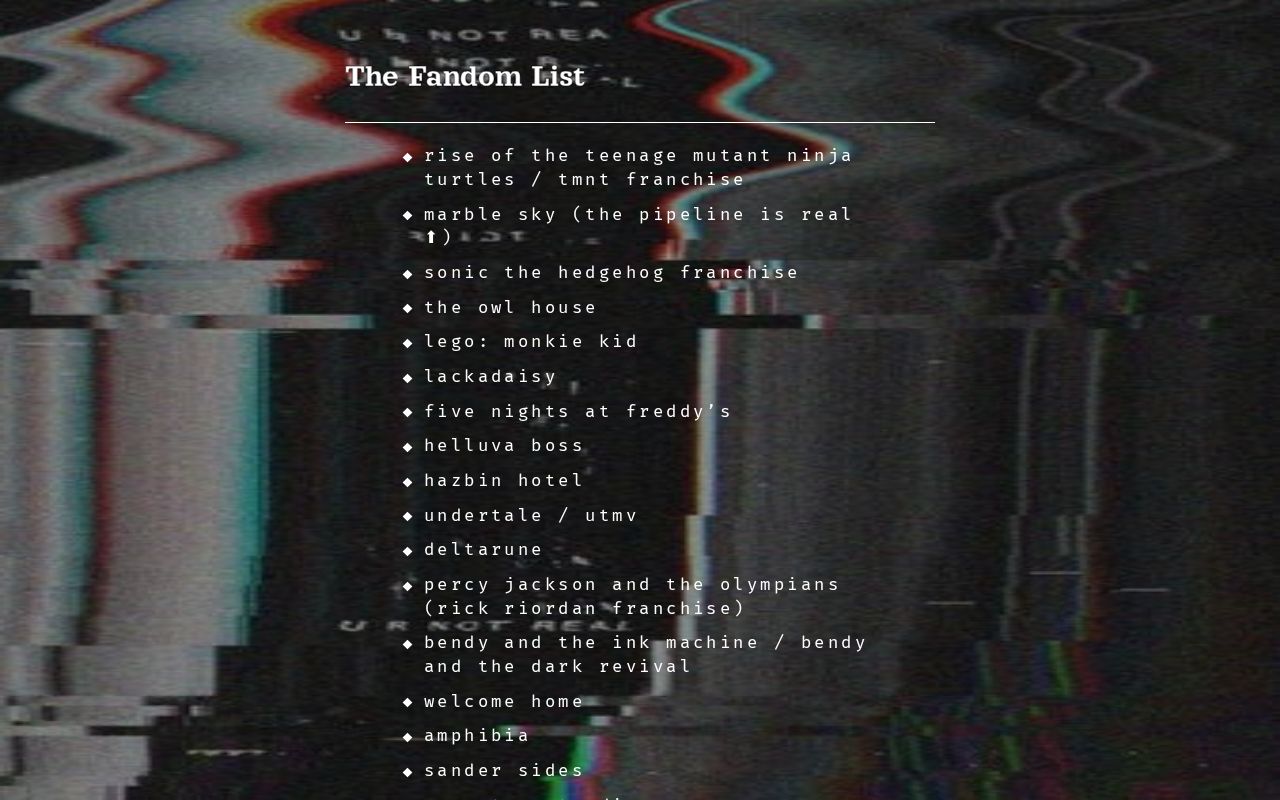 The Fandom List